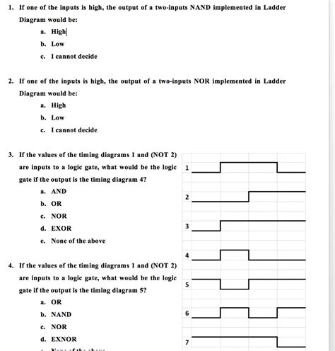 Solved 1 If One Of The Inputs Is High The Output Of A