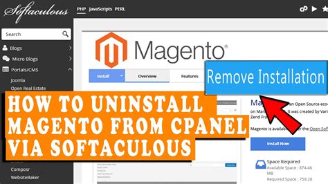 How To Uninstall Magento From CPanel Using Softaculous YouTube