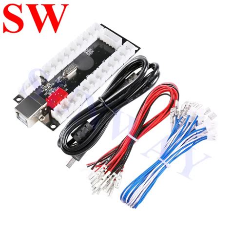 Black Color Zero Delay USB PC Joystick Board USB Controls With 2PIN Cable To MAME Games Mini