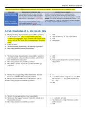 SPSS Worksheet 1 Docx Analysis Reference Sheet Note You Can Expand The Size Of All Dialogue