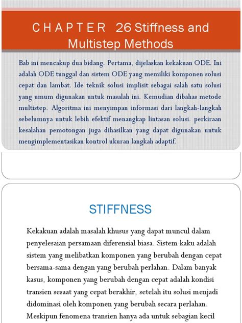 Stiffnnes And Multistep Method Pdf