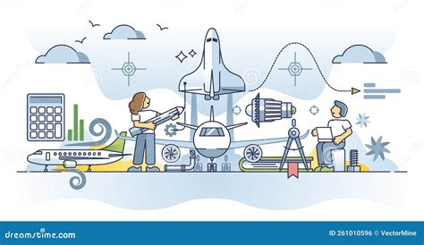 Outline Aerospace Vector Icon Isolated Black Simple Line Element Illustration From Astronomy