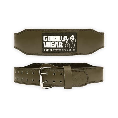 Кожен колан 4 Inch Padded Leather Lifting Belt Army Green Gorilla Wear