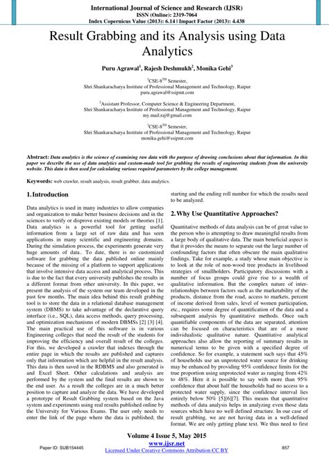 Pdf Licensed Under Creative Commons Attribution Cc By Result Grabbing And Its Analysis Using
