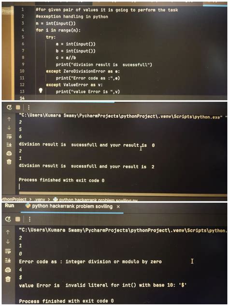 Solving Problems In Python Programming 1learning Exception Handling In Kumar Swamy Ry