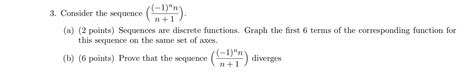Solved 3 Consider The Sequence N1−1nn A 2 Points