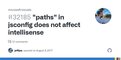 Paths In Jsconfig Does Not Affect Intellisense · Issue 32185 · Microsoftvscode · Github