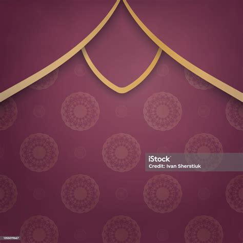 타이포그래피를 위해 준비된 빈티지 골드 패턴의 부르고뉴 전단지 템플릿 0명에 대한 스톡 벡터 아트 및 기타 이미지 0명