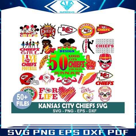 Retro 50 Kansas City Chiefs Nfl Team Logo Svg Bundle