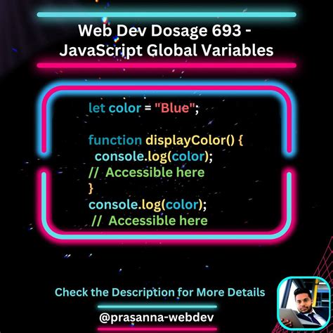 Prasanna D On Linkedin Coding101 Webdevelopment Javascript Scope Globalvariables