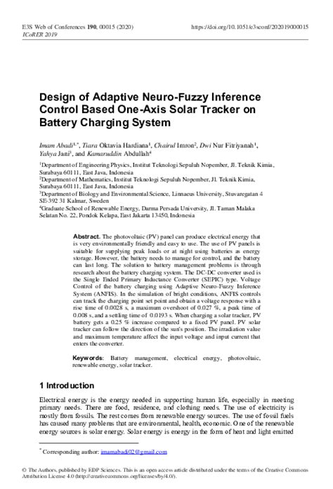 Pdf Design Of An Adaptive Neurofuzzy Inference Control System For The