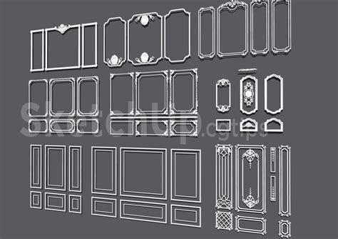 6580 Free Sketchup Decorative Plaster Models Download
