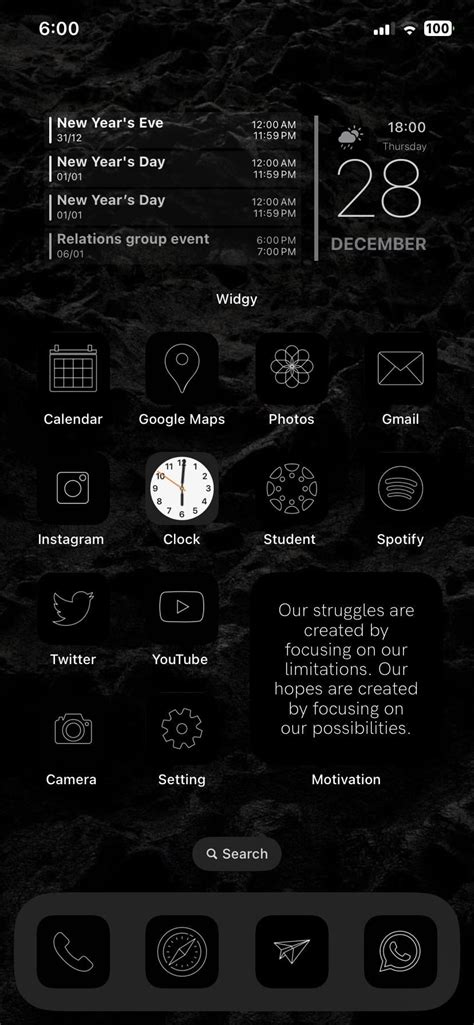My Minimalist Black Homescreen Riossetups