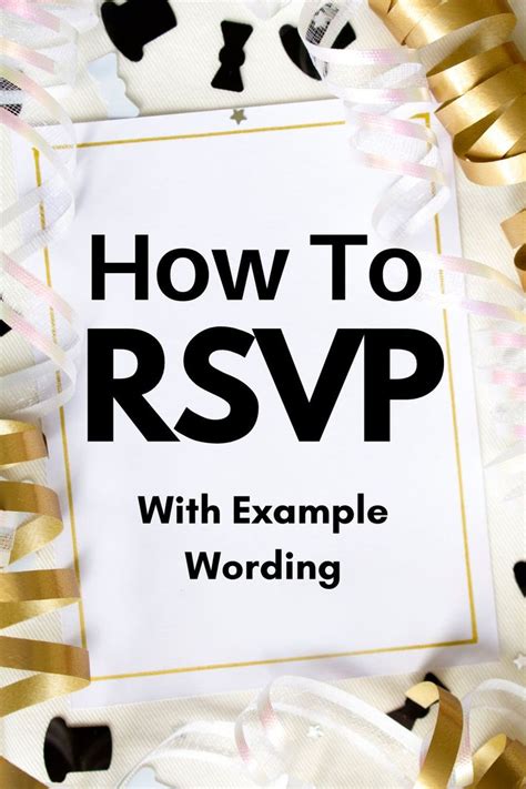 How To RSVP To A Party Examples And Wording