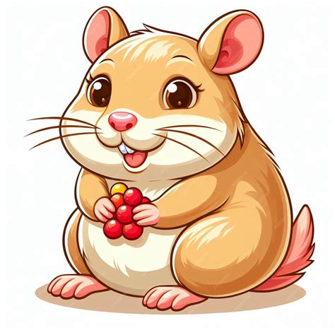 Premium Vector Cute Gerbil Vector Cartoon Illustration