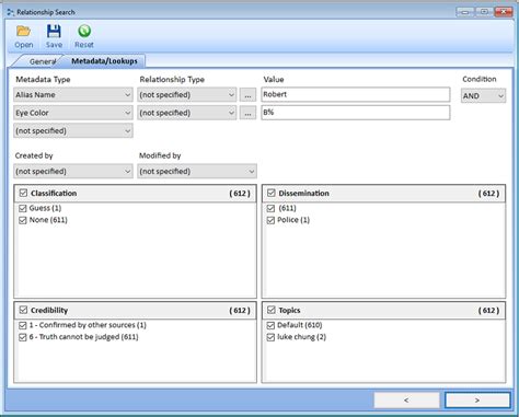 Search For Entity And Relationship Data In Sentinel Visualizer