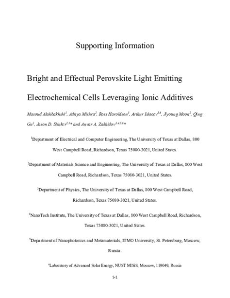 Pdf Bright And Effectual Perovskite Light Emitting Electrochemical