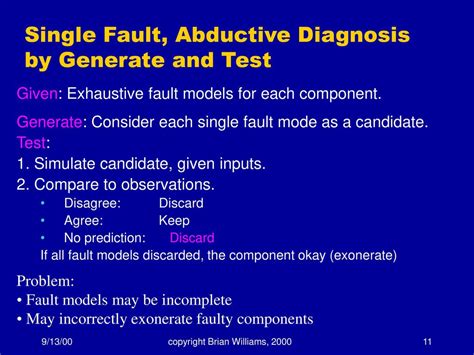 Model Based Diagnosis The Single Fault Case Ppt Download