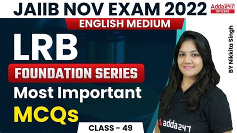 Jaiib Nov 2022 Lrb English Medium Most Important Mcqs Class49 By
