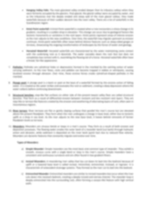Solution Fluvial Landforms Processes Component And Types Of Fluvial Erosional Depositional