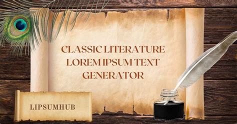 Classic Literature Lorem Ipsum Text Generator Lipsum Hub