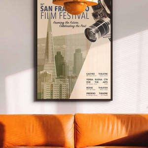 San Francisco Film Festival Poster Retro California Art Print Vintage