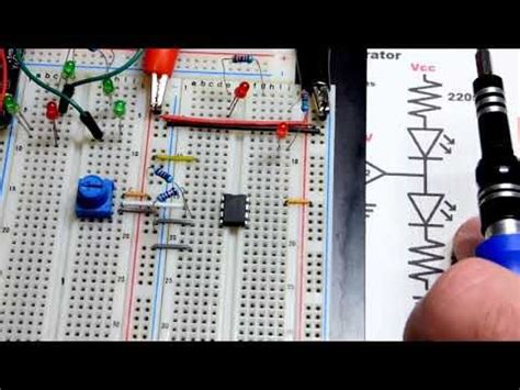 Quick Op Inverting Comparator With LEDs Circuit Build Using LM Electronic Circuit