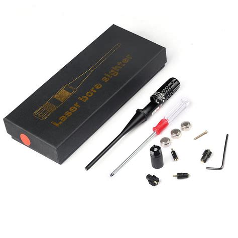 Red Laser Bore Sighter Kit Infrared Calibrator Zeroing Target Settin