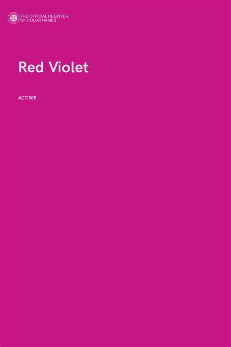 Red Violet Color In 2025 Violet Color Palette Color Names Pantone