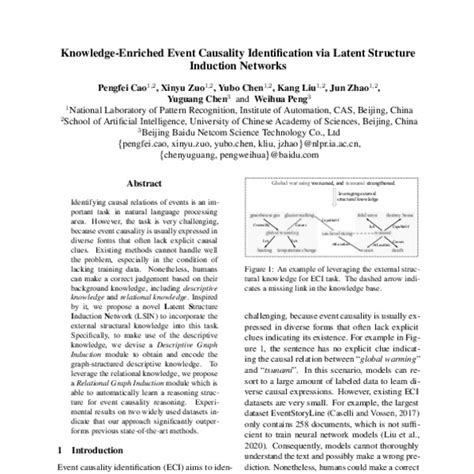 knowledge enriched event causality identification via latent structure