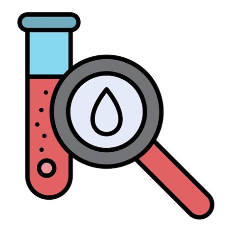 혈액 검사 아이콘 프리미엄 벡터