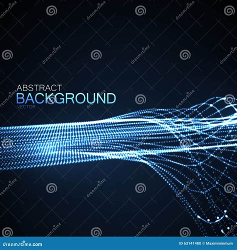 3d Illuminated Abstract Digital Wave Stock Vector Illustration Of Energy Distortion 63141480