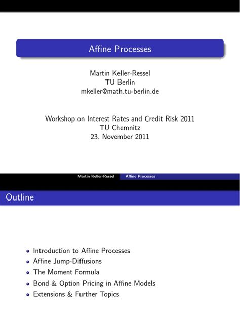 Affine Process Minicourse Compfin Pdf Stochastic Process Exponential Function