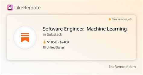 📩 Software Engineer Machine Learning At 🏢 Substack Salary 💰185k
