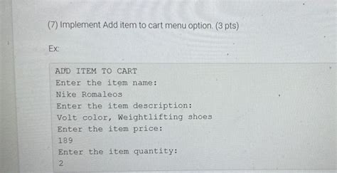 Solved 828 Clone Of Lab Program Online Shopping Cart
