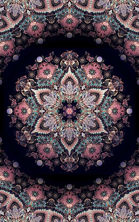 Картина с узором в розово голубых тонах