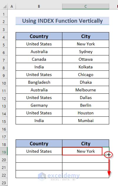 Using The Index Function To Match And Return Multiple Values Vertically