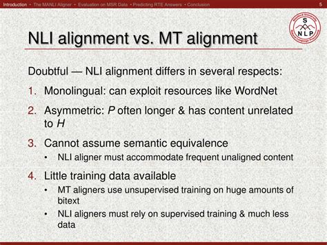 Ppt A Phrase Based Model Of Alignment For Natural Language Inference Powerpoint Presentation