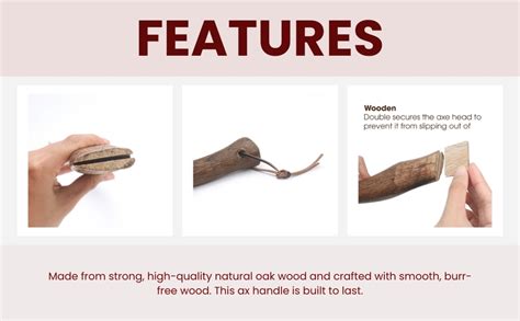 Marsrut 13 Oak Wood Hatchet Handle Replacement Fits Most Camp Broad And