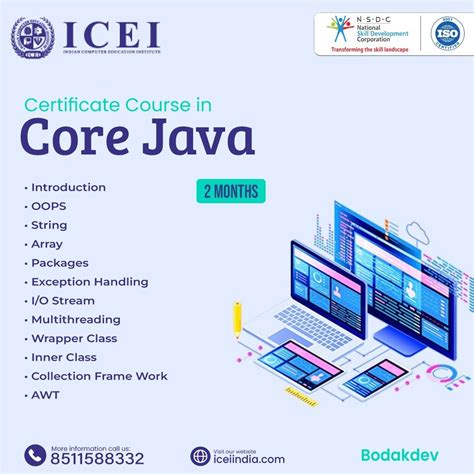 Certificate Courses In Core Java Java Certification Preparation Java