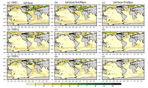 Spatial Patterns Of The Ensemble Standard Deviation Of Total Ocean Heat