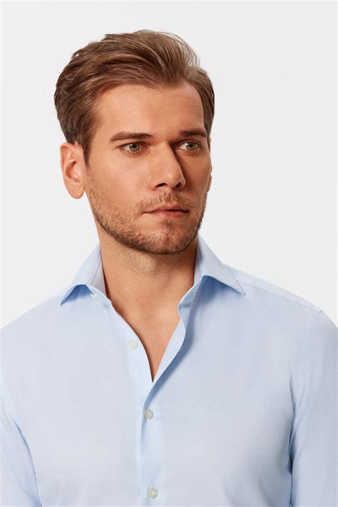 Henry Light Blue Twill Non Iron Shirt Otaa