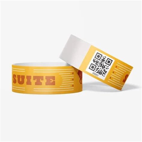 Tyvek Multicolor Barcode And Qr Code Printed Paper Wristbands At ₹ 1 5