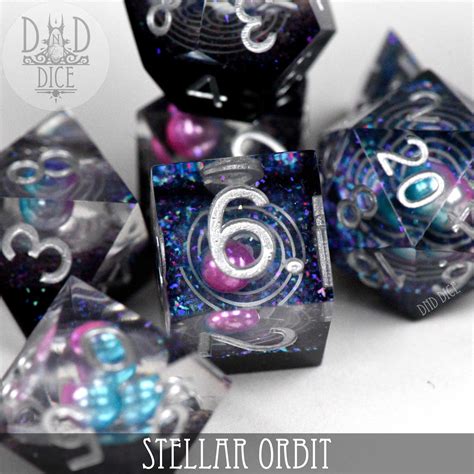 stellar orbit handmade dice set