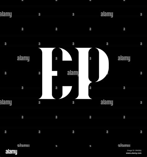 Ep E P Letter Logo Design Initial Letter Ep Uppercase Monogram Logo