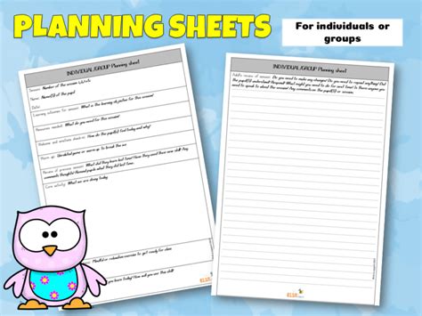 Planning Sheets ELSA Support