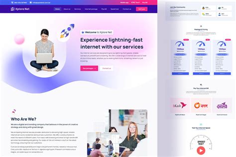 Xplore Net Php Laravel Isp Website Template