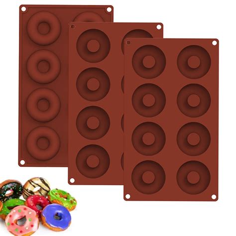 Vastsea 3 Piezas Molde Para Donut De Silicona Molde De Silicona Para