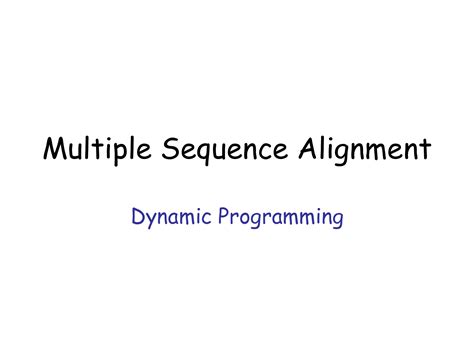 SOLUTION Multiple Sequence Alignment Studypool