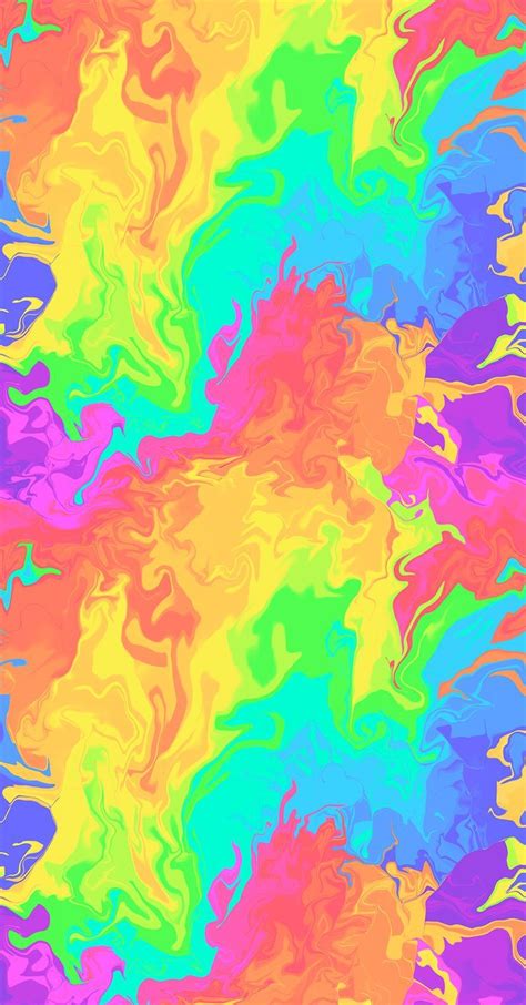 Rainbow Paint Splash Seamless Pattern